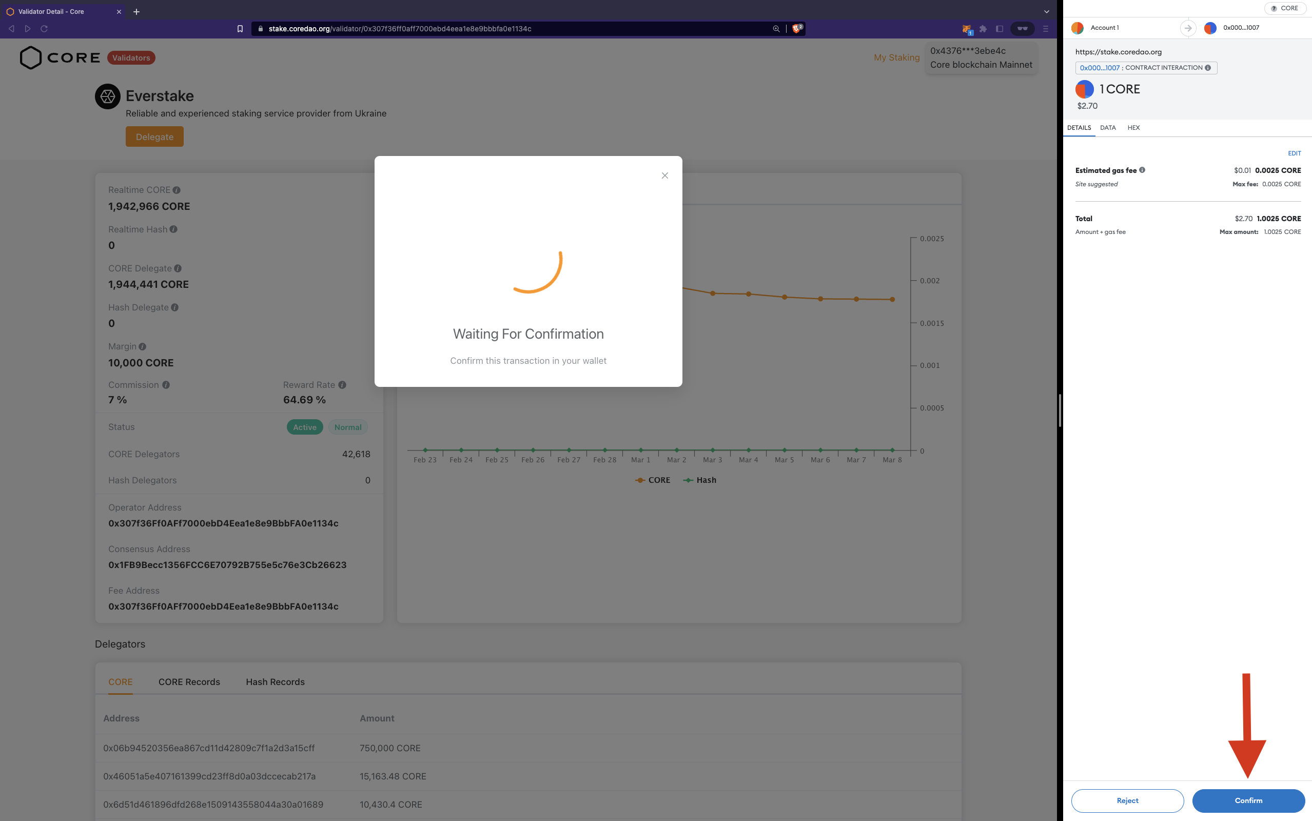 How to Stake CORE Using MetaMask Wallet | Everstake Blog