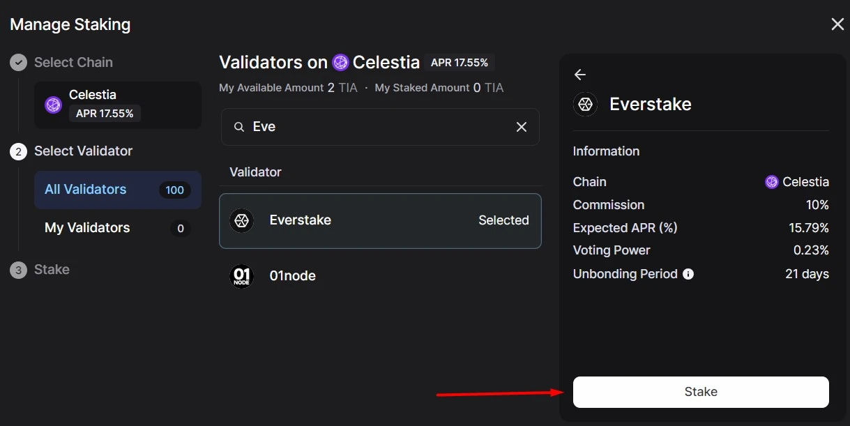 How to Stake Celestia TIA via Keplr | Everstake Blog