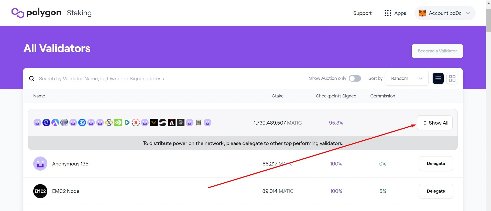 How to Stake MATIC in Polygon Wallet via Metamask and Ledger ...