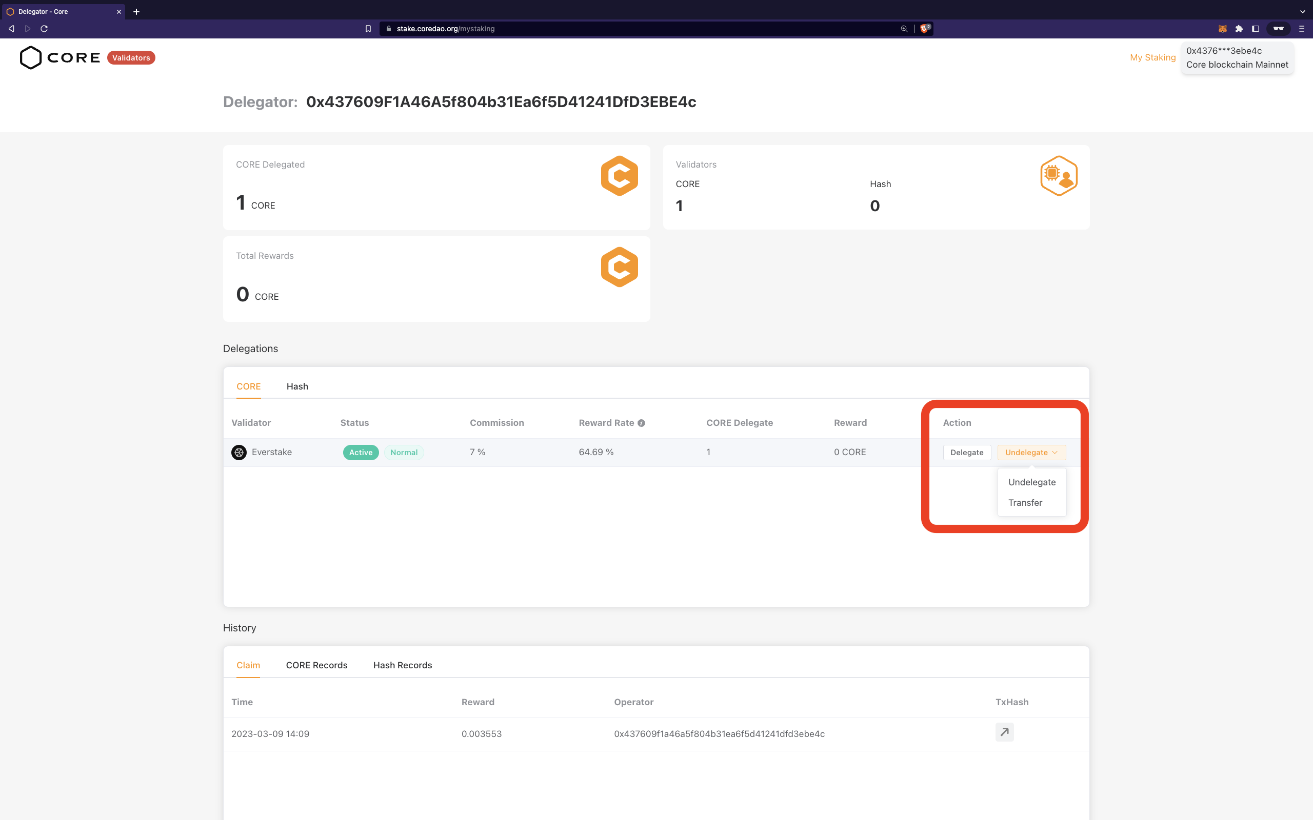 How to Stake CORE Using MetaMask Wallet | Everstake Blog